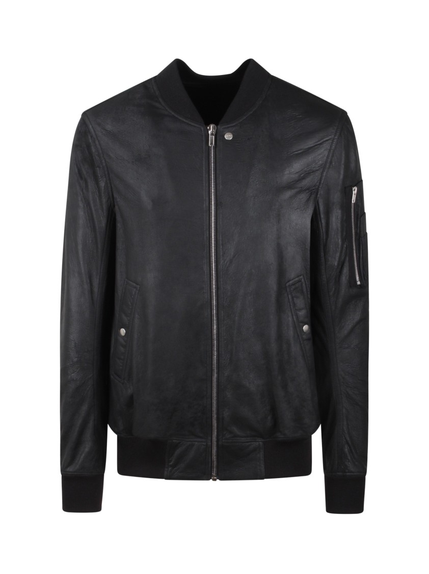 Rick Owens Classic Flight Bomber In Black | ModeSens Rick Owens Classic Flight Bomber In Black | ModeSens