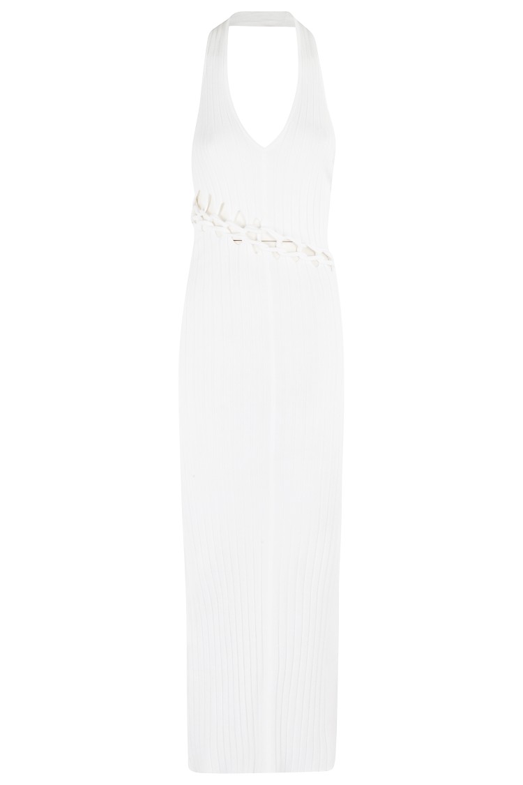 Iro Kellia Form-fitting Ribbed Maxi Dress In White | ModeSens