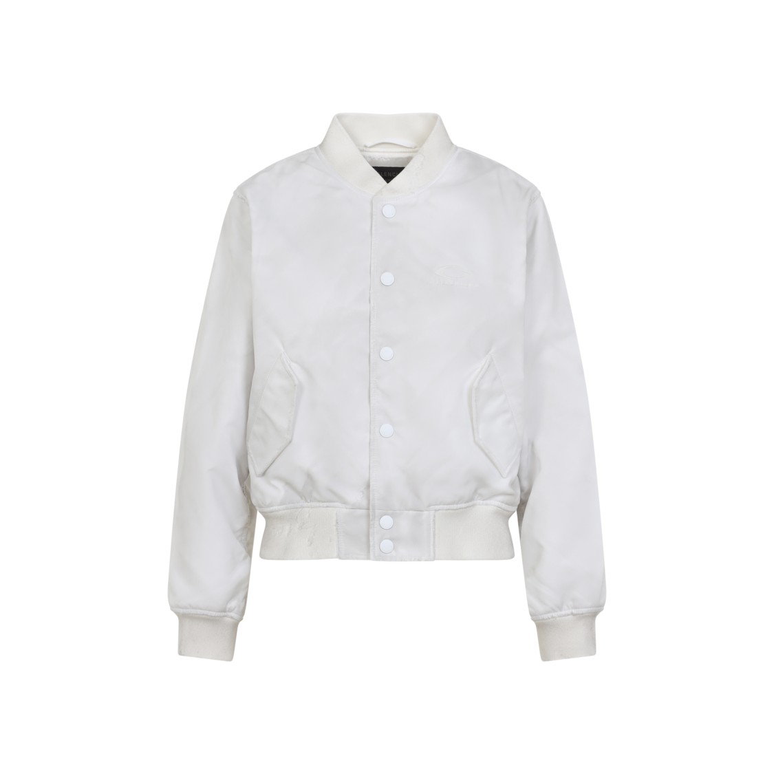 Balenciaga White Shrunk Varsity Jacket | ModeSens